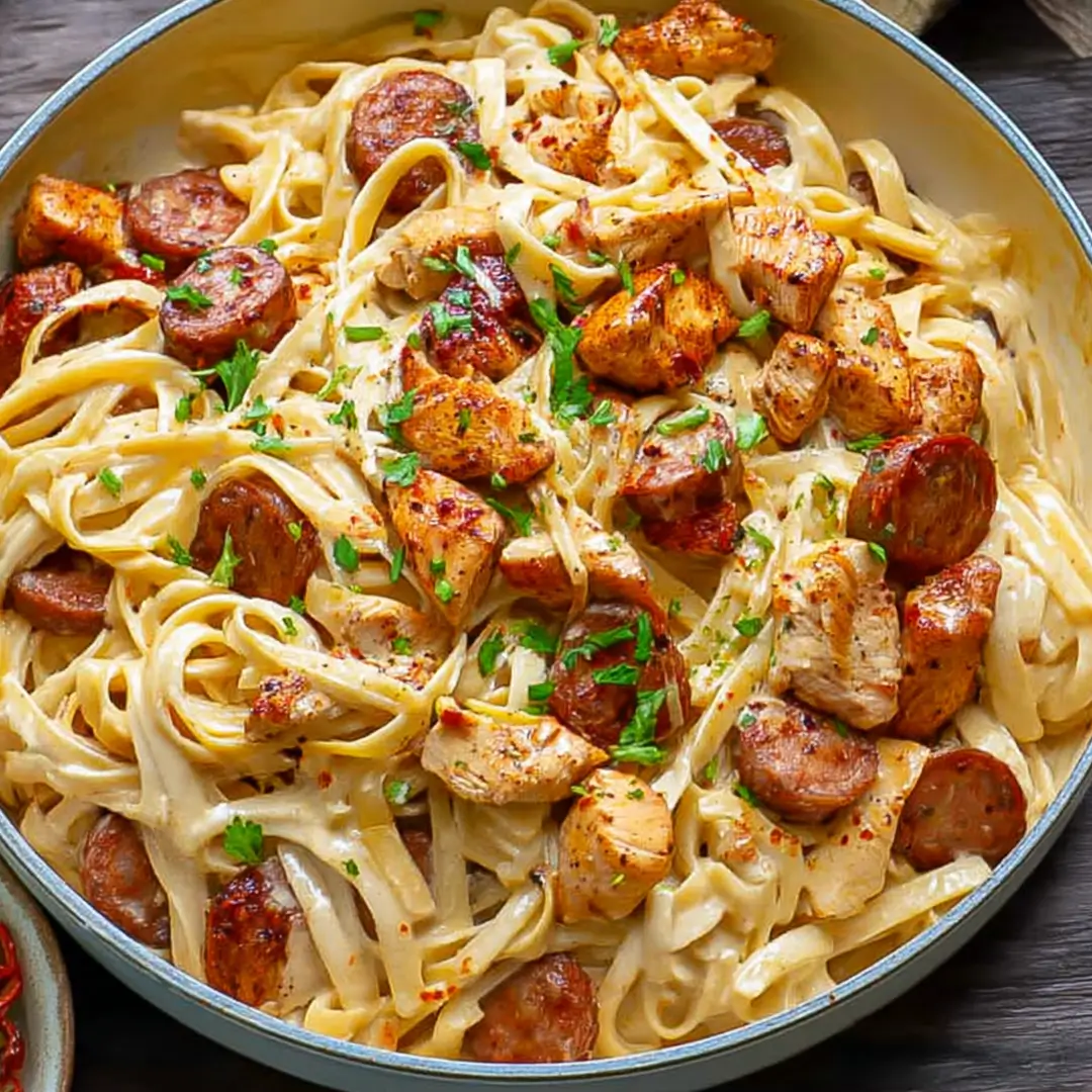 Cajun Chicken and Sausage Alfredo: Secret to Creamy Sauce
