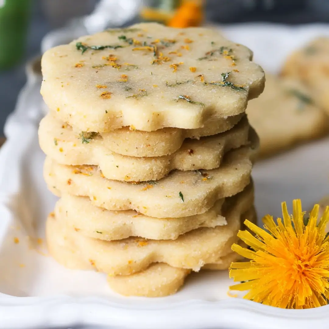 Dandelion Shortbread Cookies: Buttery, Floral & Irresistible